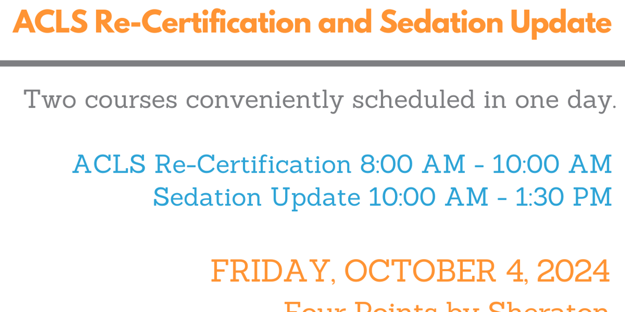 ACLS Re-Certification and Sedation Update | CertifySimple